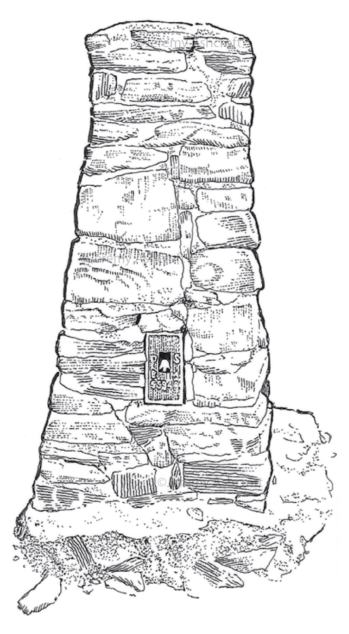 Helvellyn, Lake District, Trig Point. Line Illustration. - Etsy UK