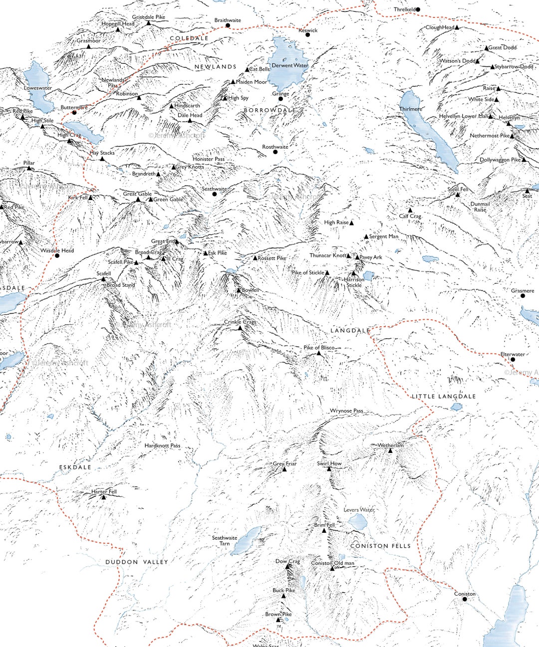 Lakeland 50 & 100 Ultra Race Map. Line Illustrations Detailing Both ...