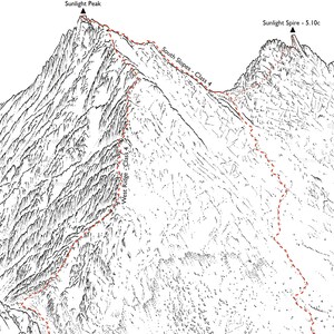 Sunlight Peak and Sunlight Spire (14ers), San Juan Range, Colorado ...