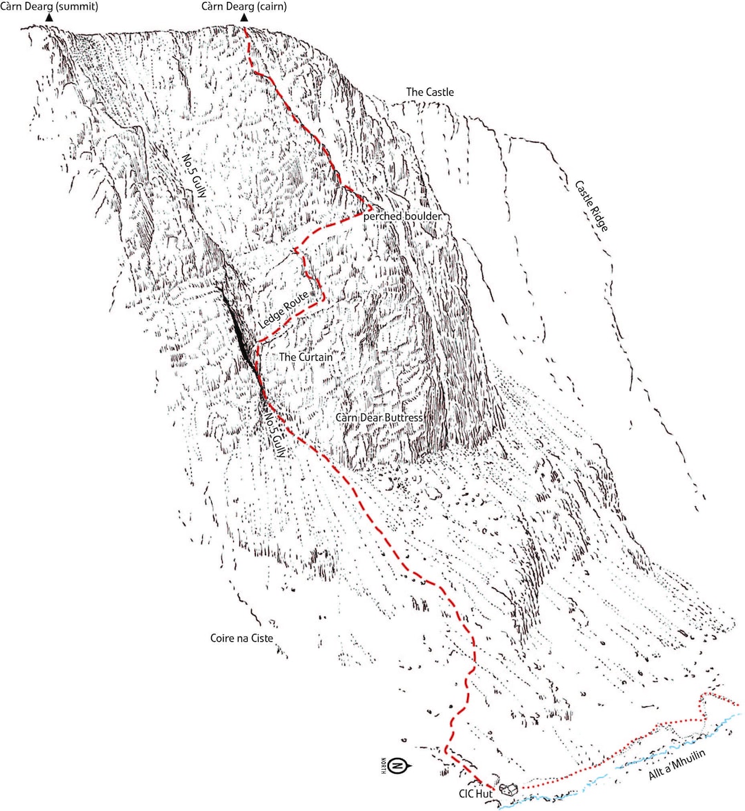 Ledge Route on the North Face of Ben Nevis. - Etsy UK