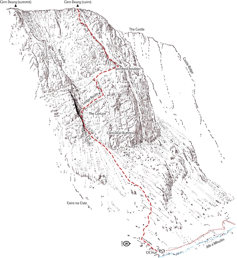 Ledge Route on the North Face of Ben Nevis. - Etsy UK