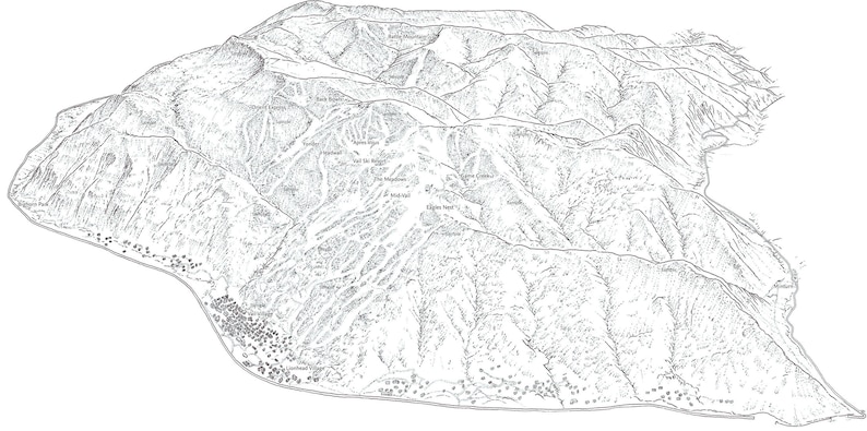 Vail Ski Resort 3d Map - Etsy