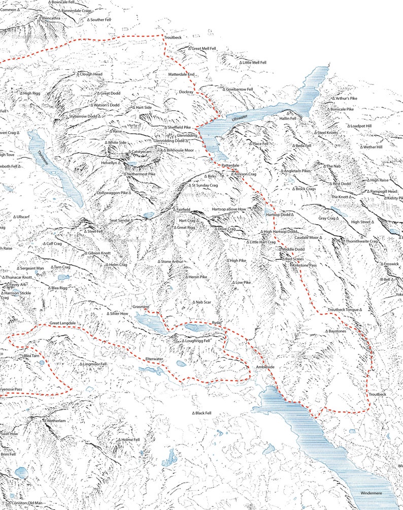 Fred Whitton Challenge Sportive Route Map. Print Personalised With ...