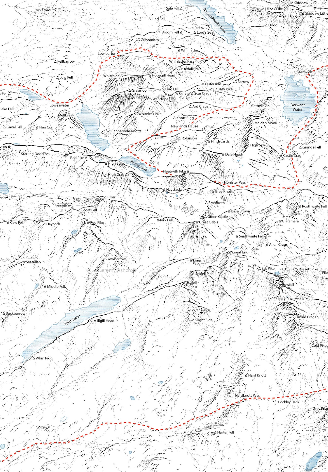 Fred Whitton Challenge Sportive Route Map. Print Personalised | Etsy