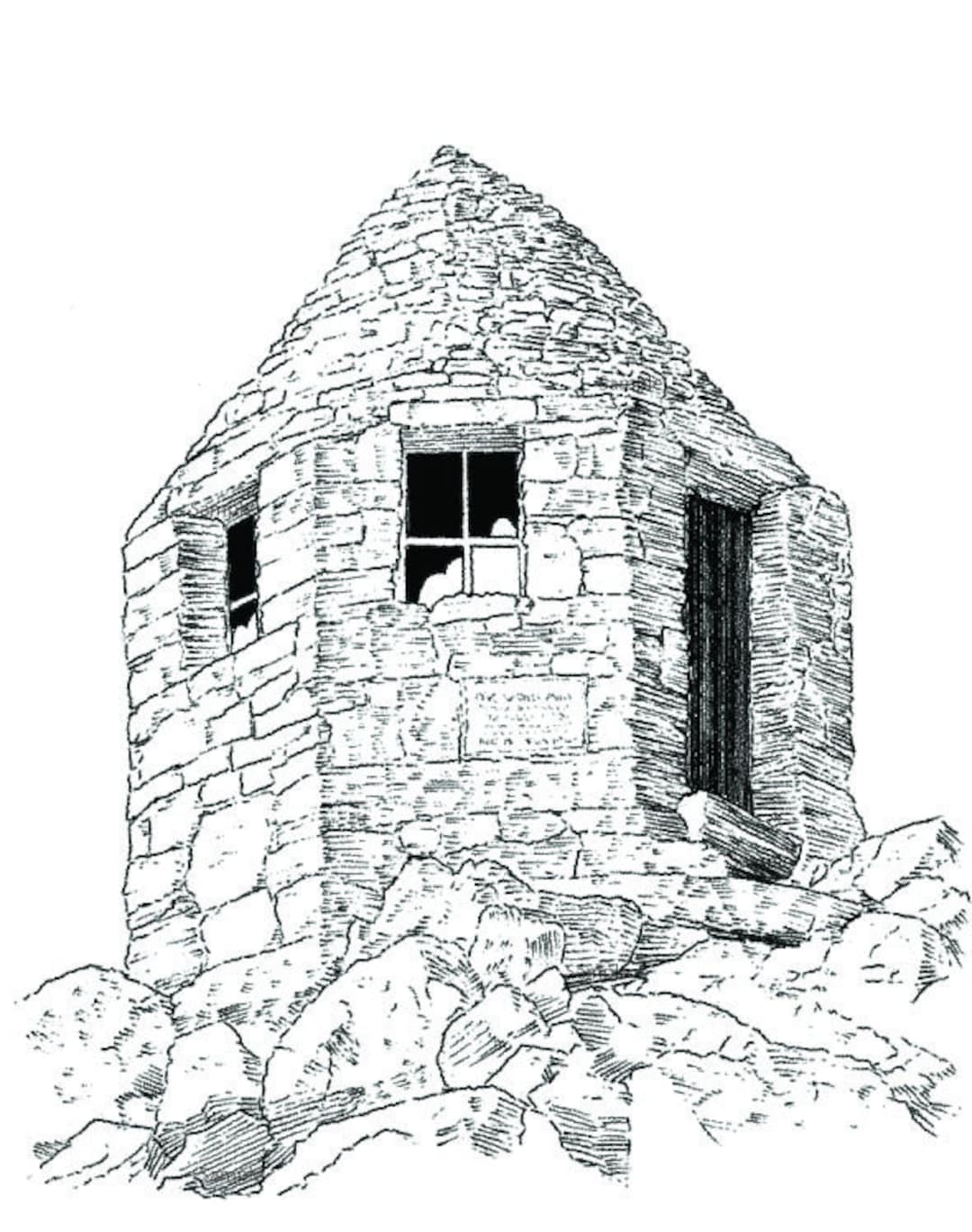 Agnes Vaille Shelter, Keyhole Route, Longs Peak, Line Illustration. - Etsy