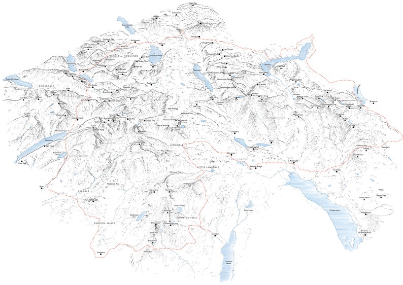 Lakeland 50 & 100 Ultra Race Map. Line Illustrations Detailing Both ...
