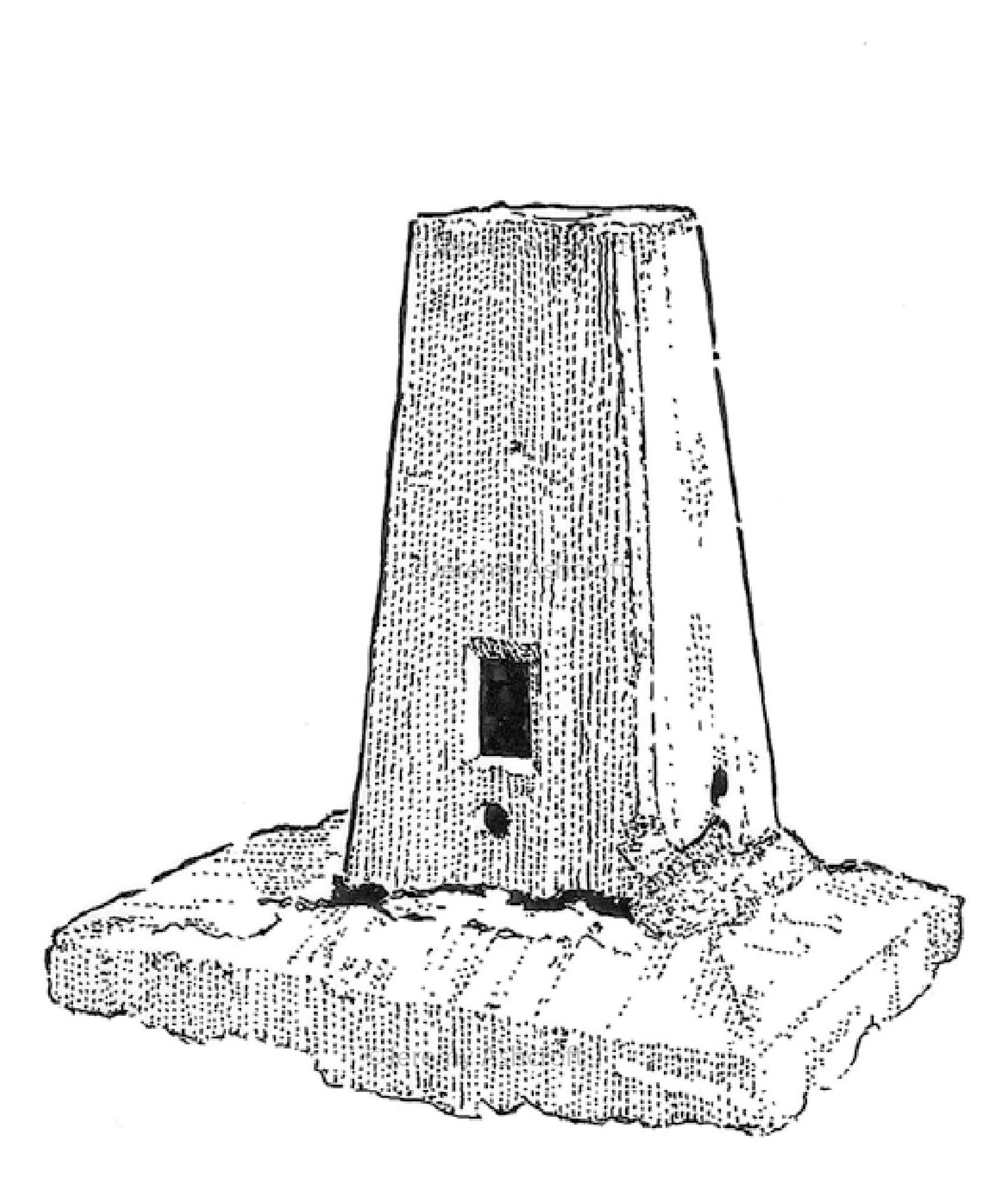 Skiddaw Lake District Trig Point. Line Illustration. - Etsy