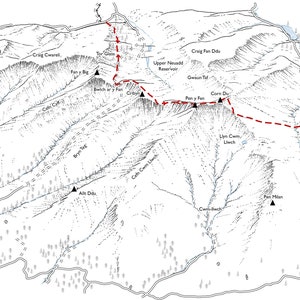 Fan Dance Route, Brecon Beacons. Illustration of the Infamous Double ...