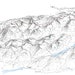 Ben Nevis North Face, Line Illustration Showing All the Classic ...