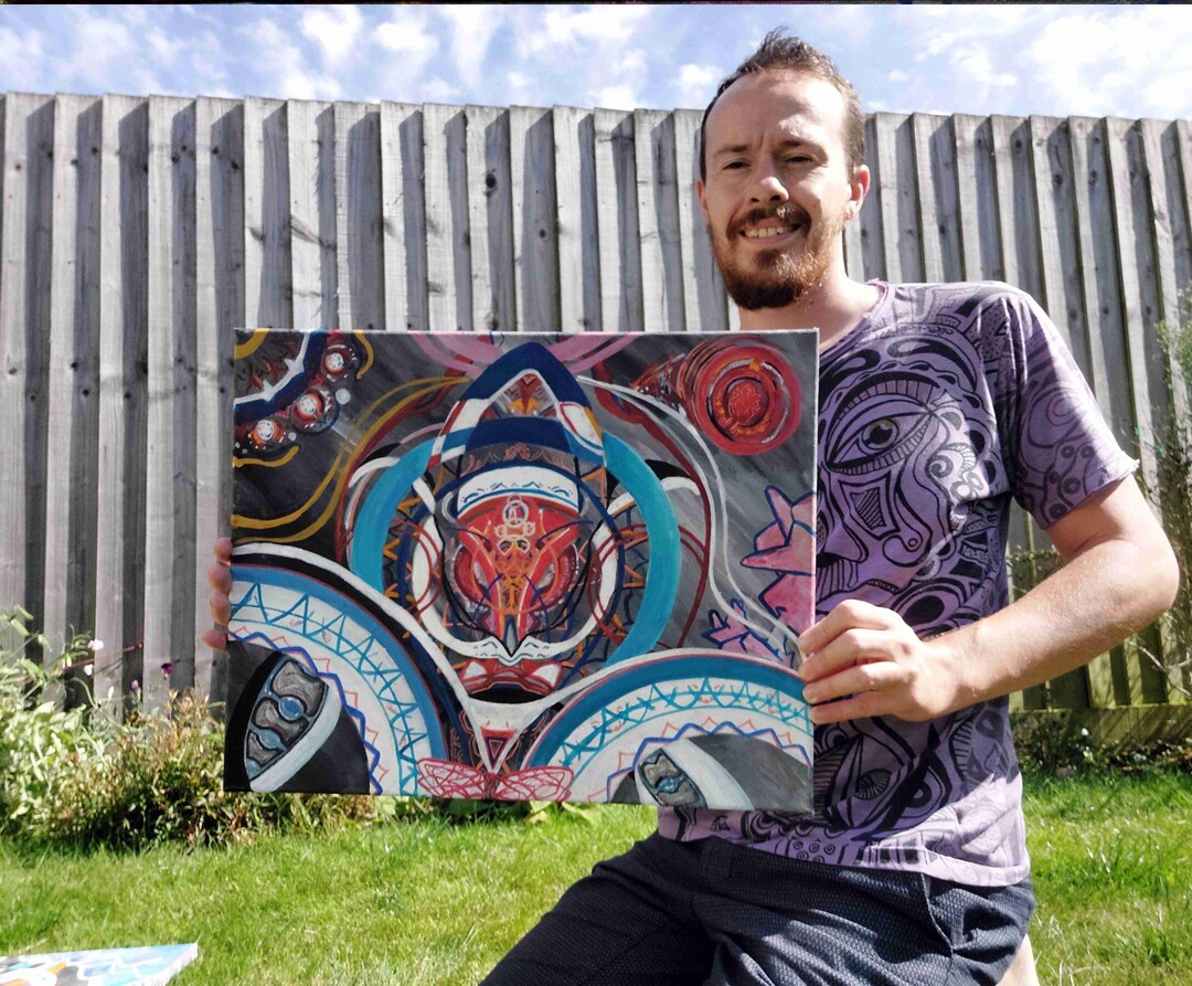 Psychedelic Expressionist Painting ''metazone'' | Bold Trippy Art ...