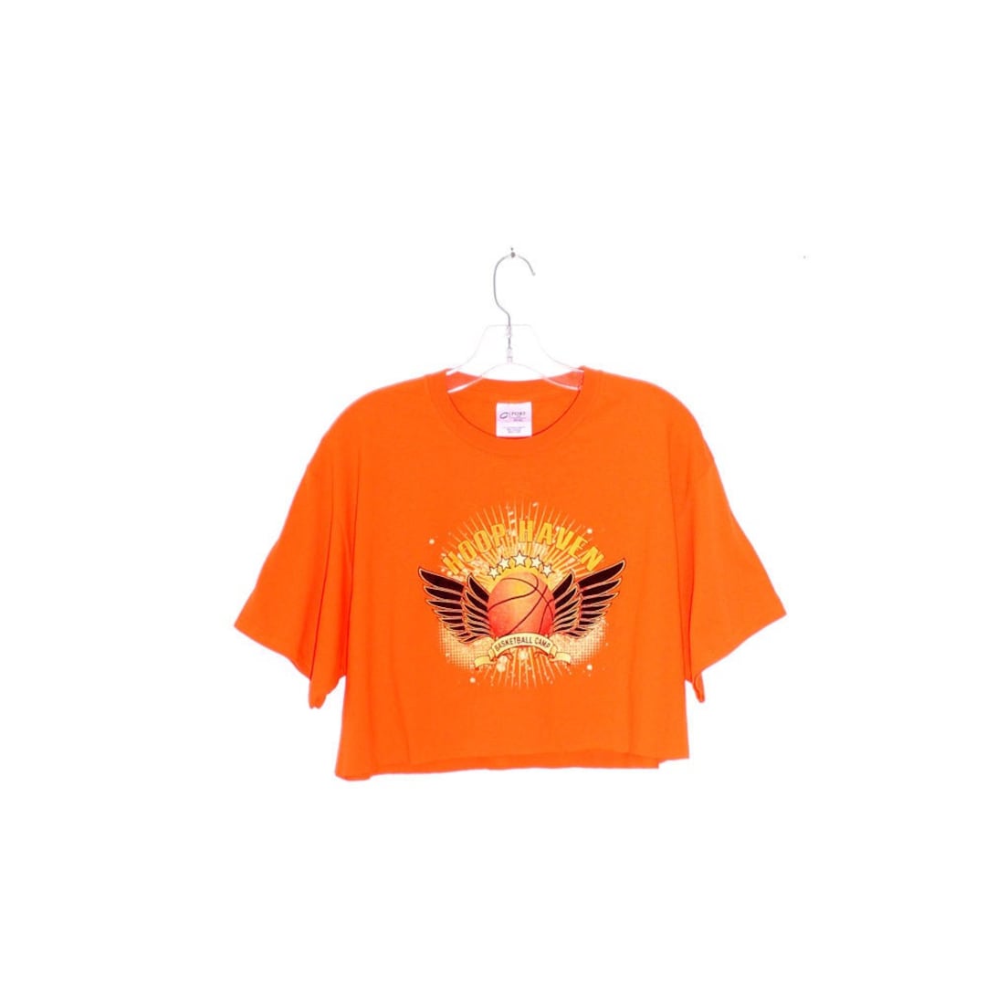 Sports Crop Top Basketball Angle Wings Graphic Tee Cropped Tshirt ...