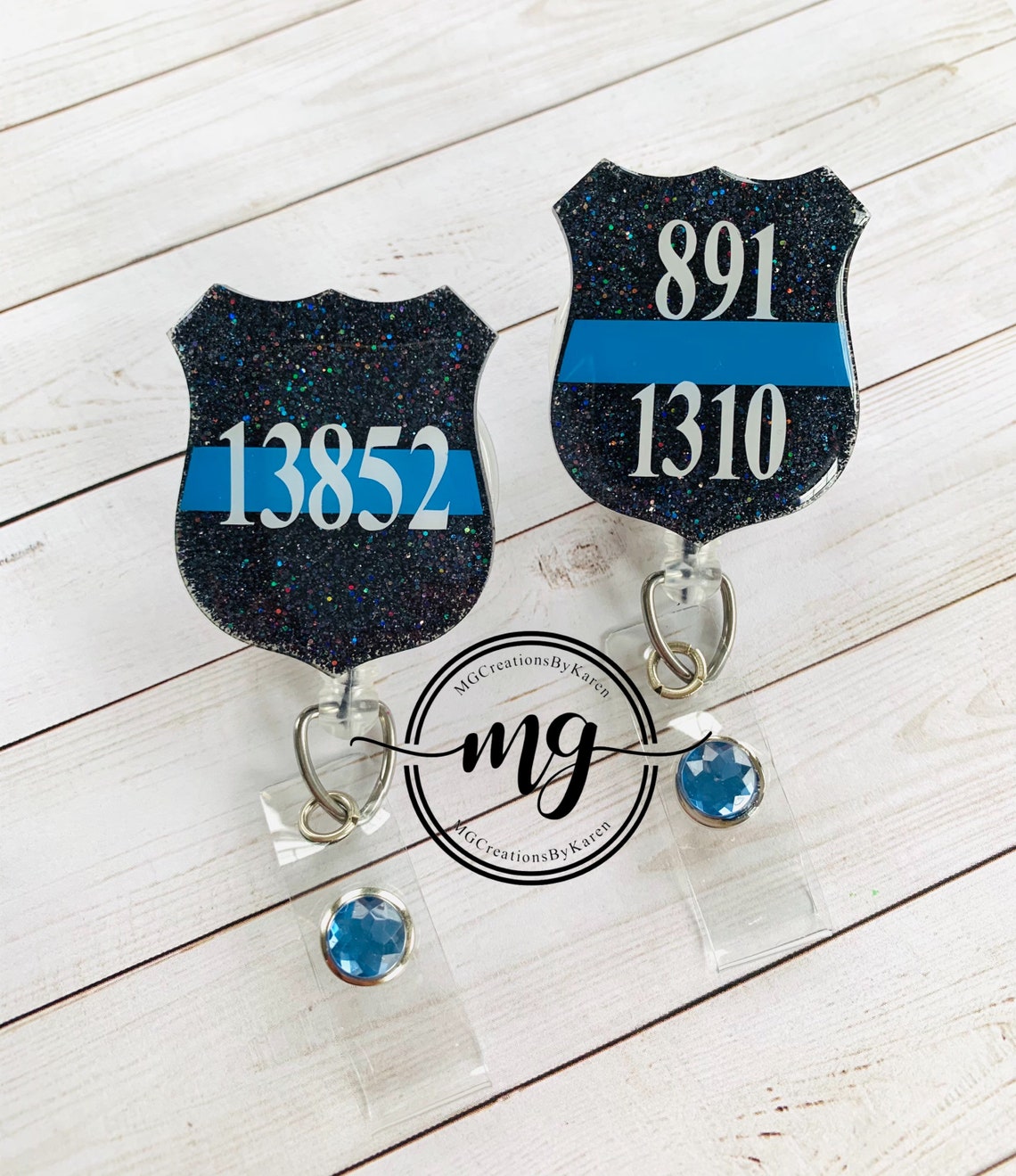 Thin Blue Line Badge Reel Police Badge Reel Law Enforcement - Etsy