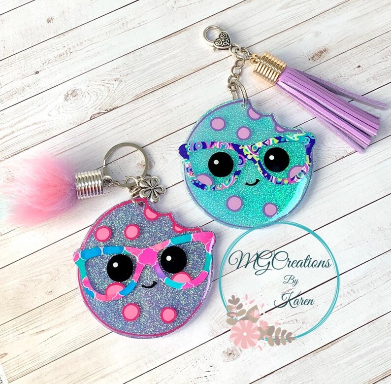 Cookie Keychain Cookie Key Ring Cookie Keyring Cookie - Etsy