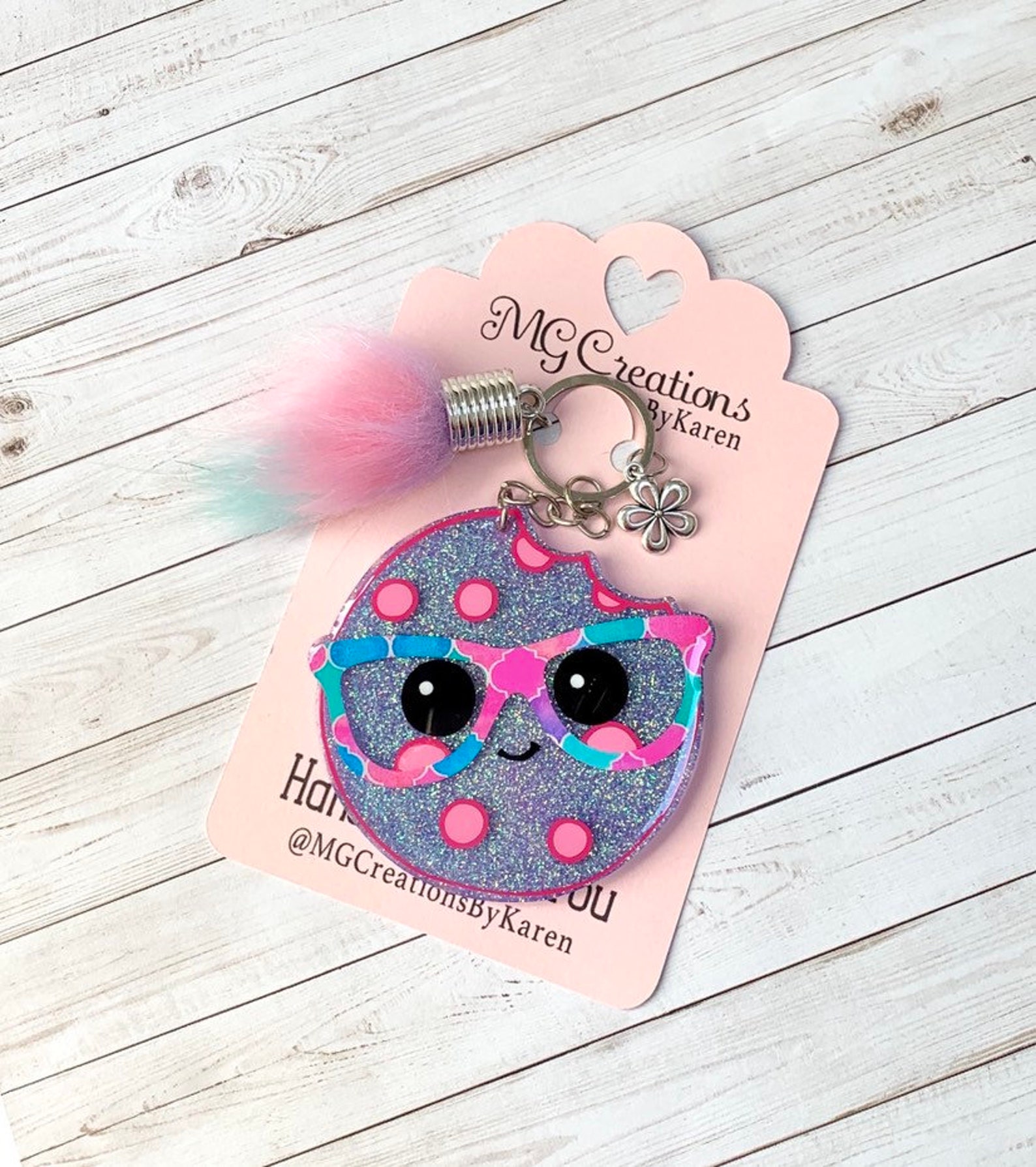 Cookie Keychain Cookie Key Ring Cookie Keyring Cookie - Etsy
