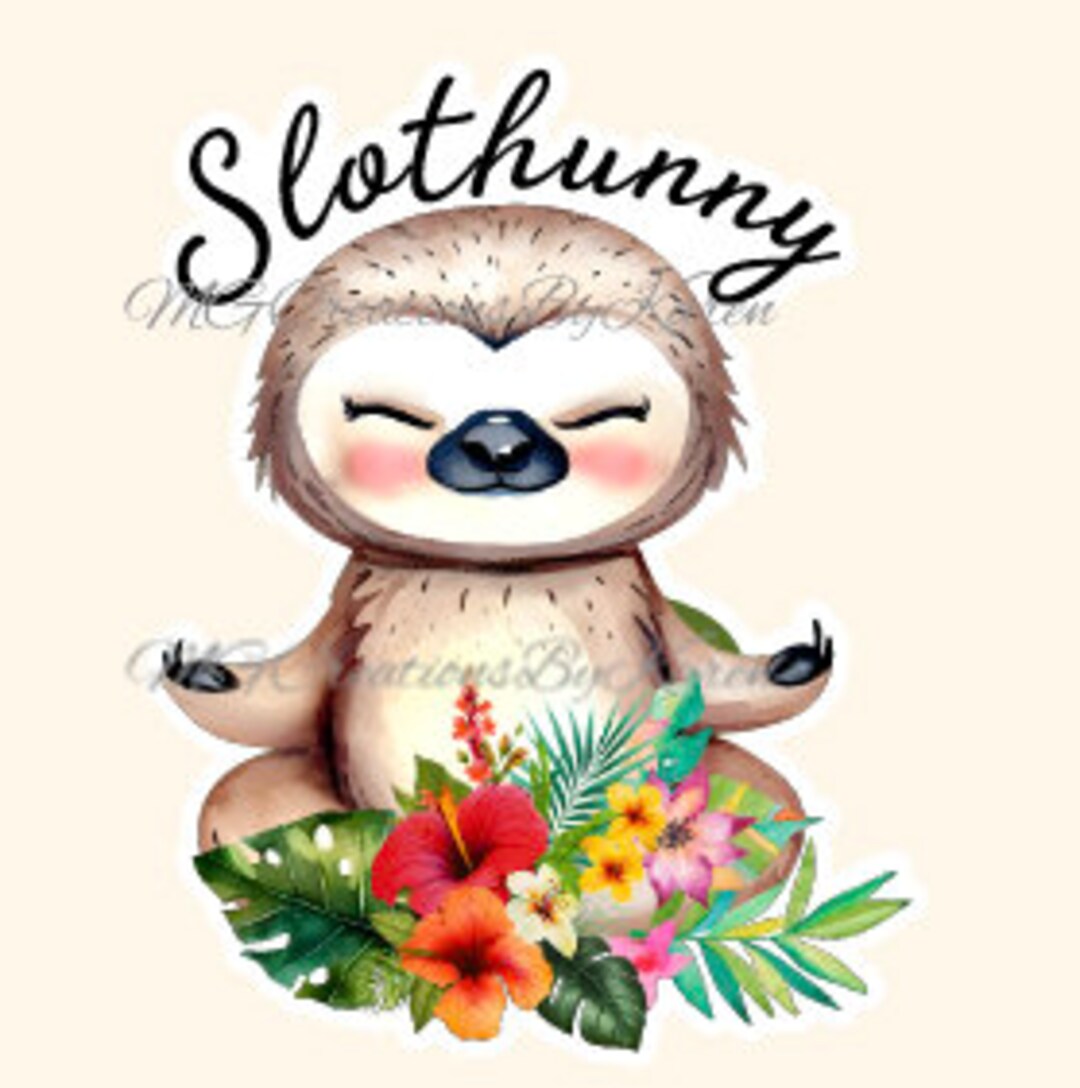 2 Sloth Clear Acrylic Blanks for Badge Reels With Matching - Etsy