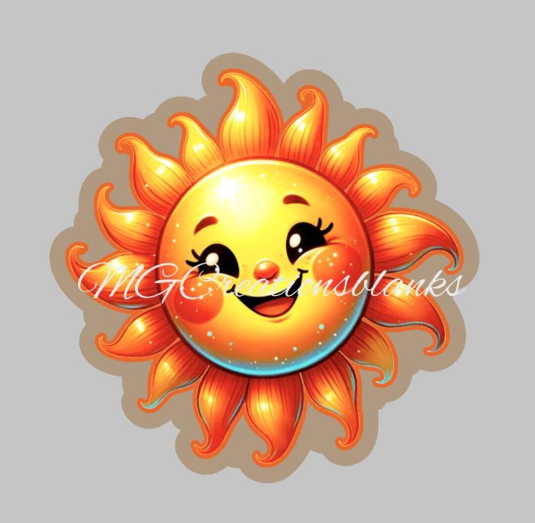 Sun Acrylic Blank for Badge Reels & Vinyl Decal, Summer DIY Acrylic ...