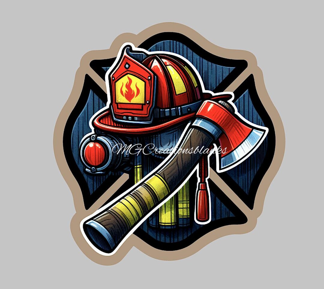 Fireman DIY Acrylic Blank for Badge Reel & Decal, First Responder DIY ...