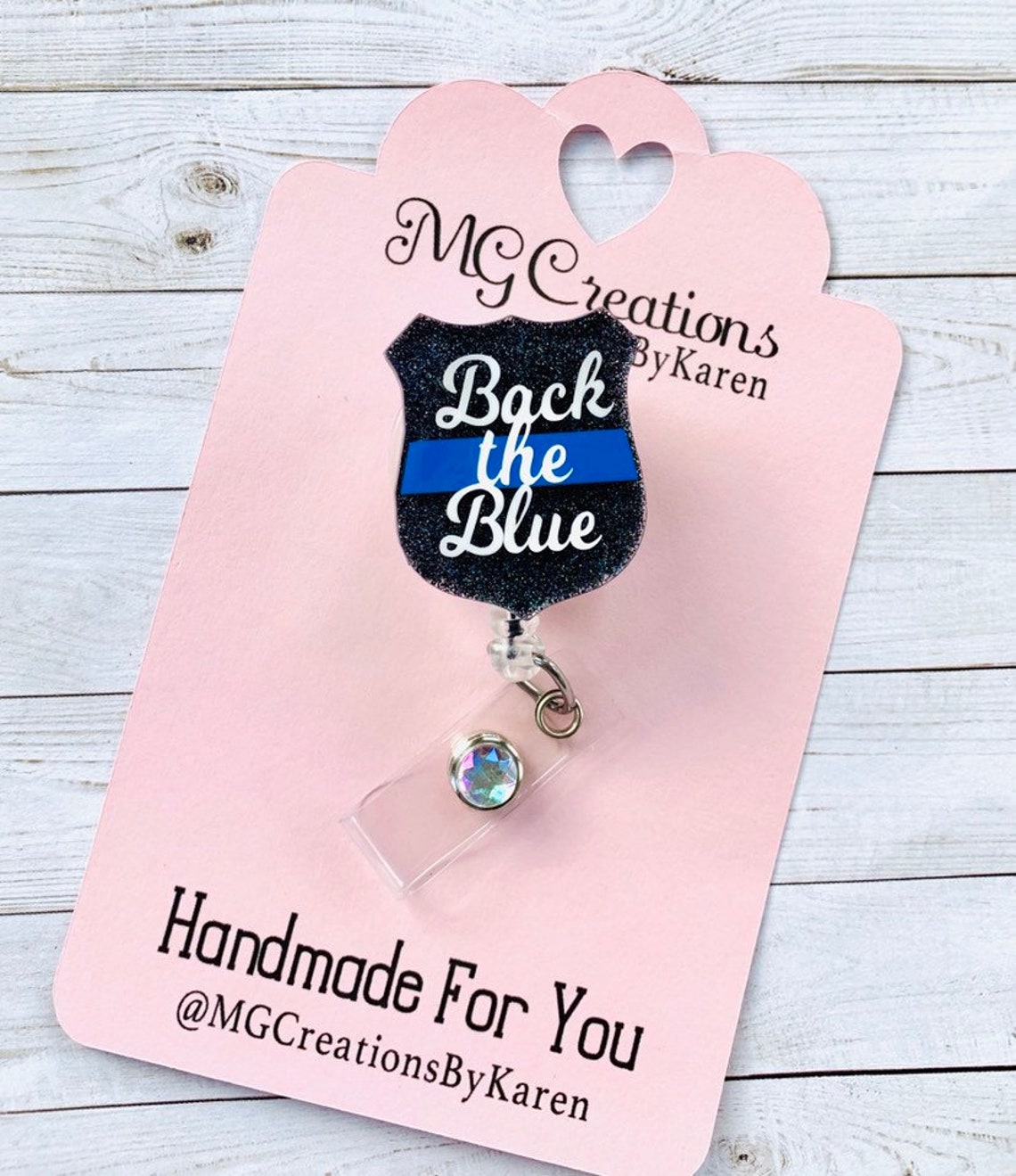 Thin Blue Line Badge Reel Police Badge Reel Law Enforcement | Etsy