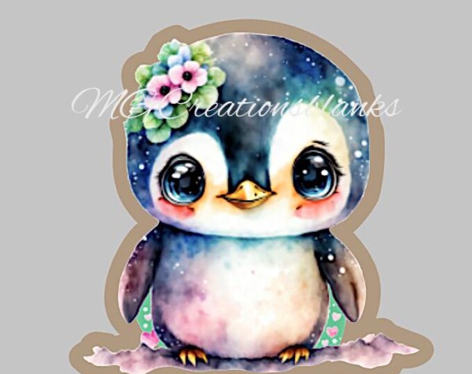 Penguin Clear Acrylic Blanks for Badge Reel With Matching Vinyl Decal ...