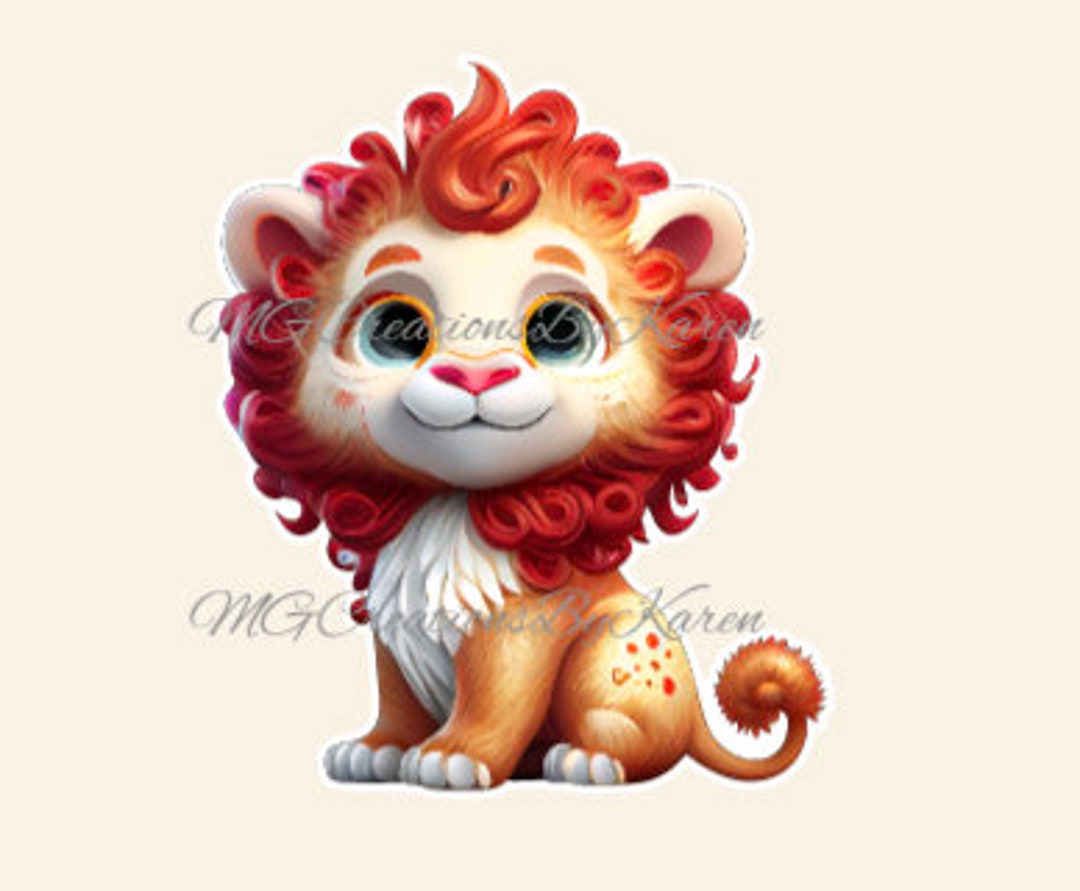 2 Lion Clear Acrylic Blanks for Badge Reels With Matching - Etsy