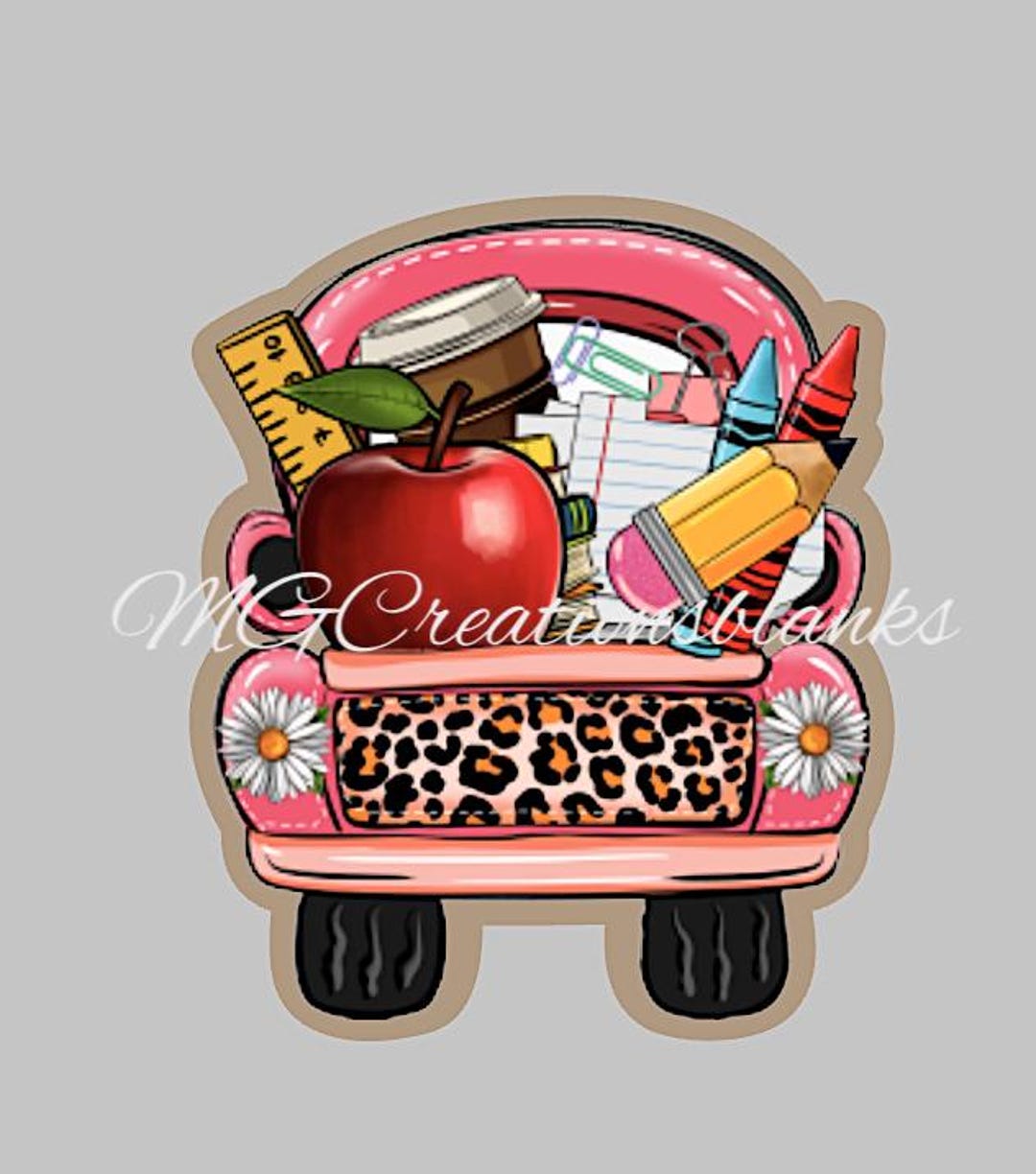 School Bus Driver Clear Acrylic Blank for Badge Reels & Vinyl Decal ...