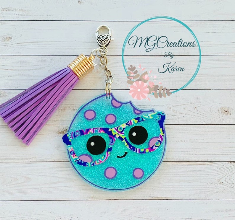 Cookie Keychain Cookie Key Ring Cookie Keyring Cookie - Etsy