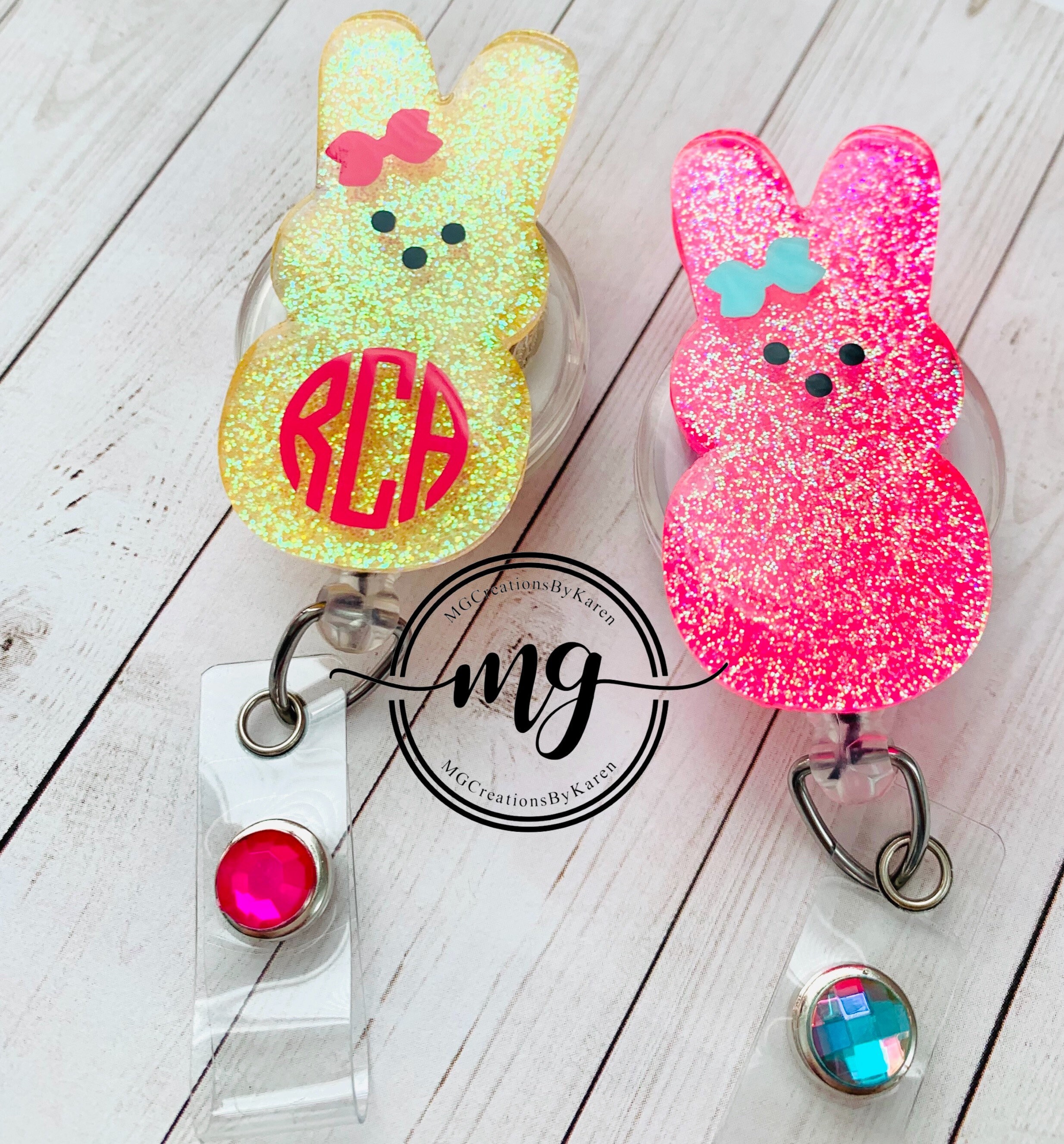 Bunny Reel Easter Badge Reel Bunny Badge Reel Bunny Bunny | Etsy UK