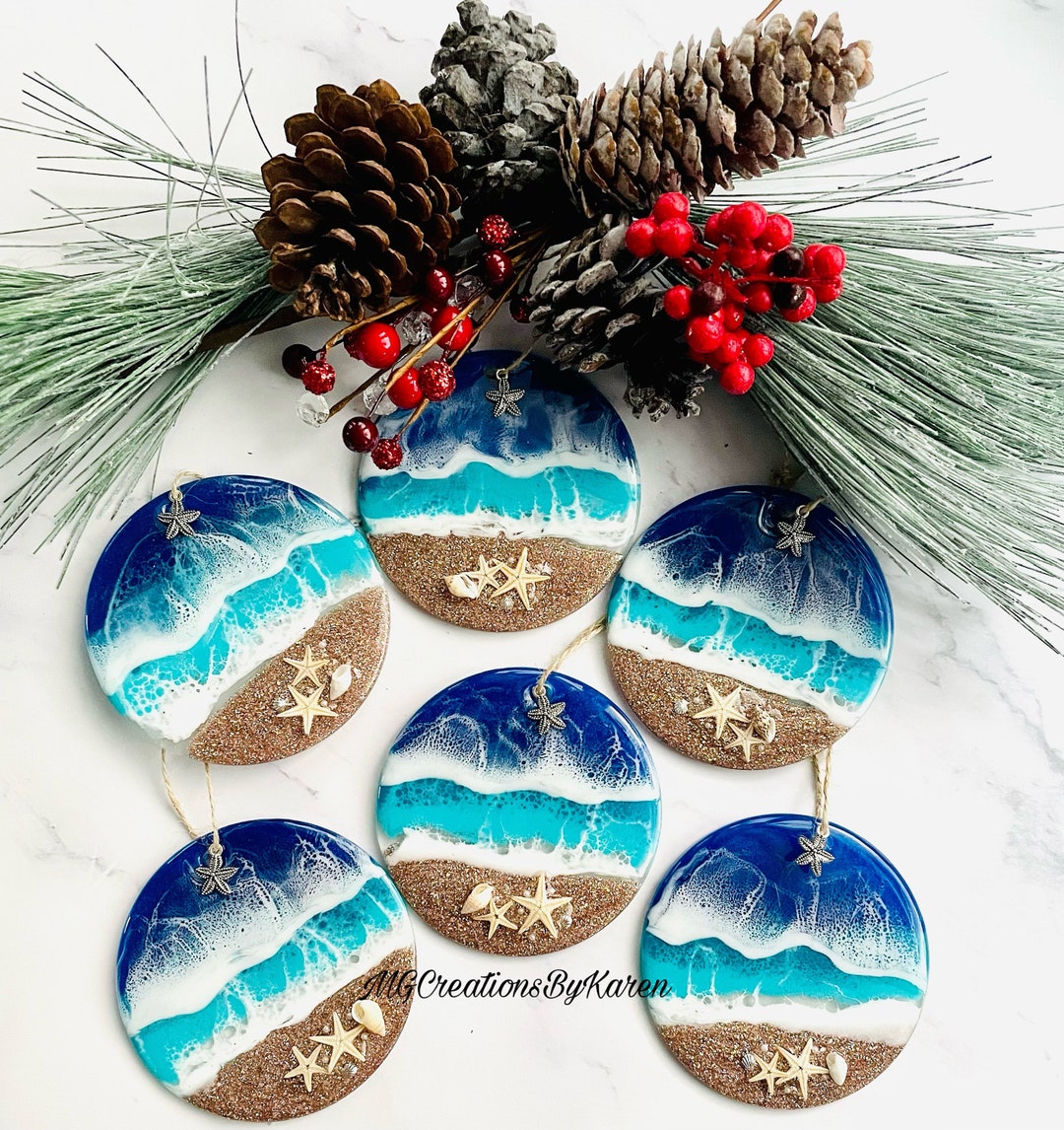 Ocean Christmas Ornament, Stocking Stuffer, Beach Ornament, Christmas ...