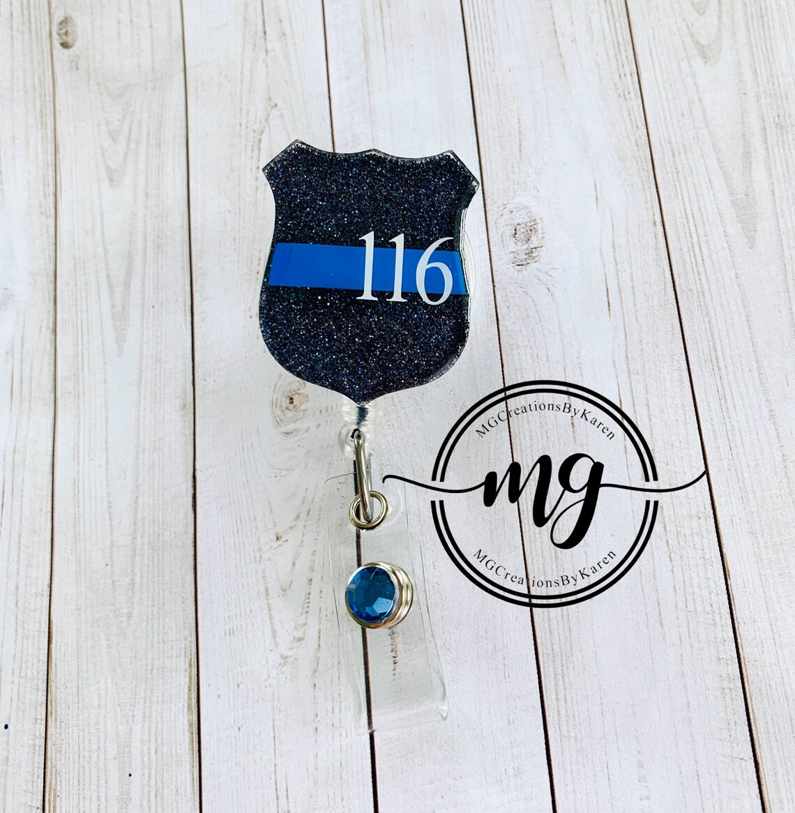 Thin Blue Line Badge Reel Police Badge Reel Law Enforcement | Etsy