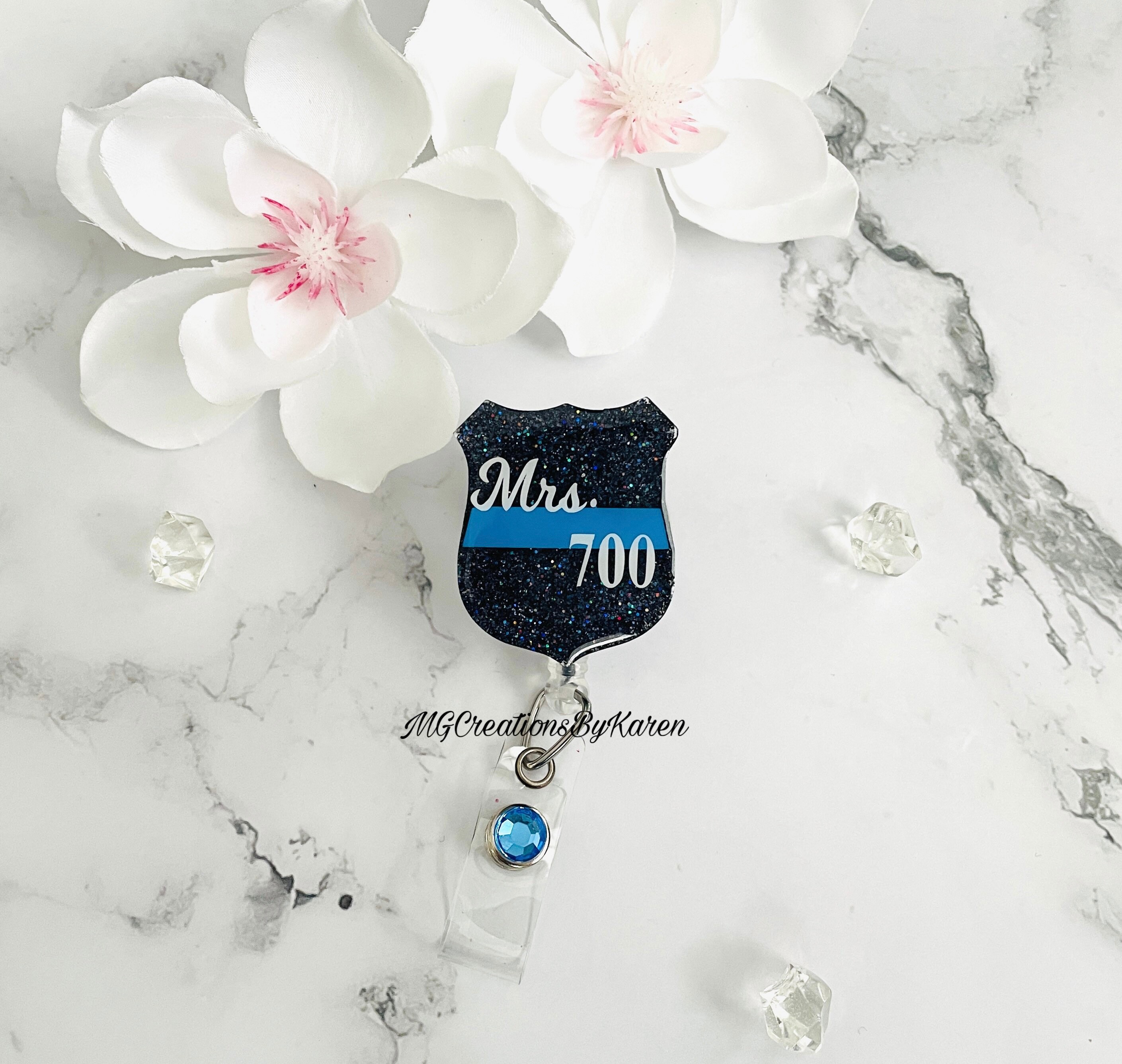 Thin Blue Line Badge Reel Police Badge Reel Law Enforcement - Etsy
