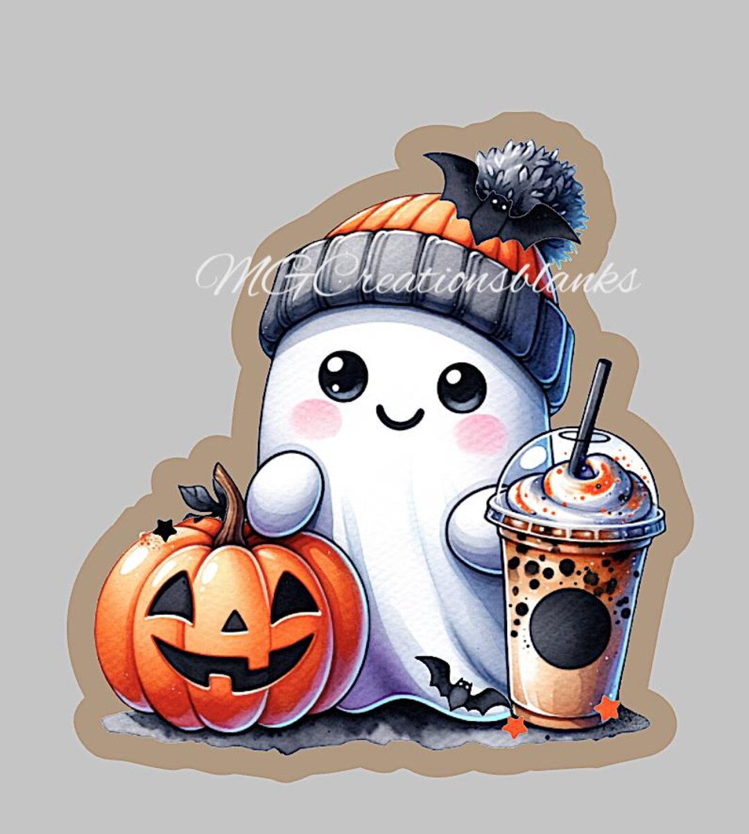 Ghost Acrylic Blank for Badge Reels & Vinyl Decal, Halloween Ghost DIY ...