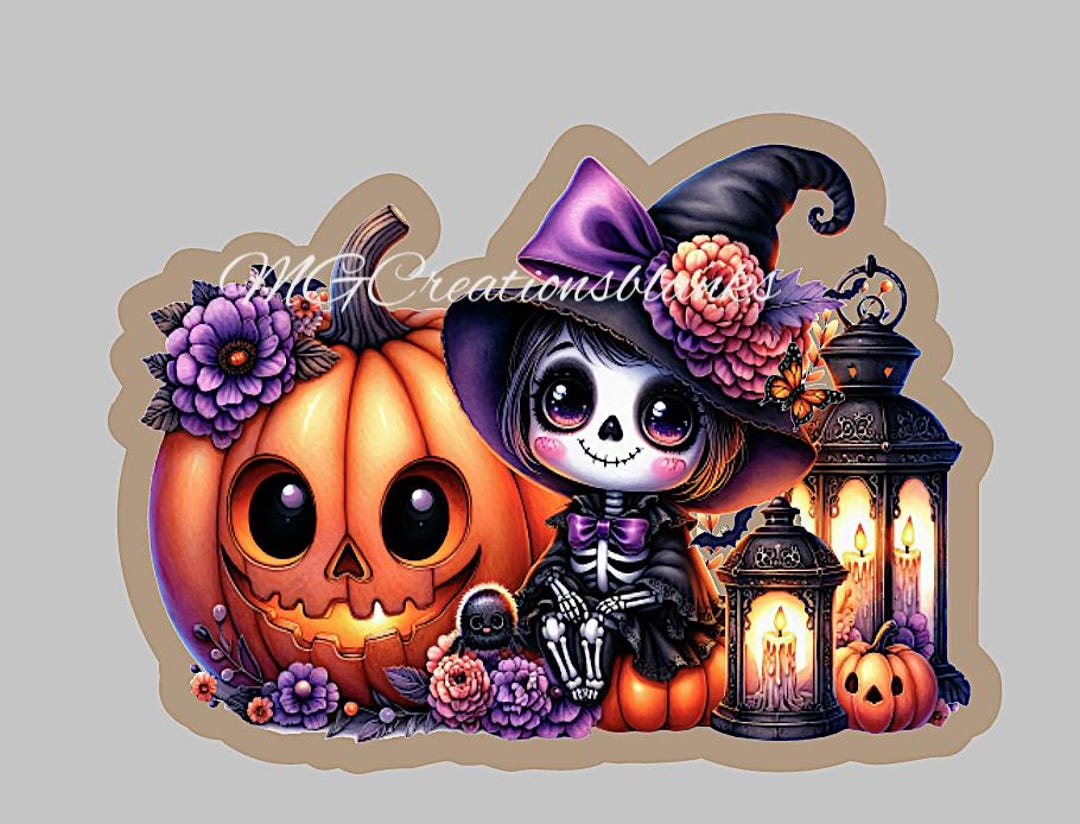 Witch Acrylic Blank for Badge Reels & Decal, Halloween DIY Acrylic ...