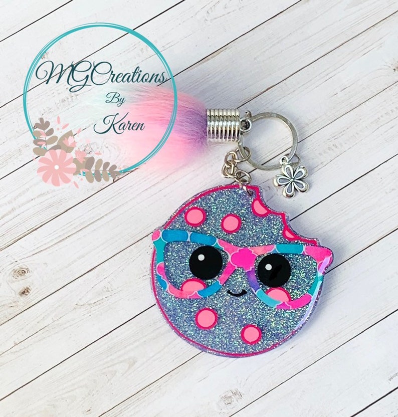 Cookie Keychain Cookie Key Ring Cookie Keyring Cookie - Etsy