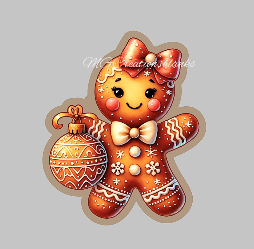 Gingerbread Girl DIY Acrylic Blank for Badge Reel & Vinyl Decal ...