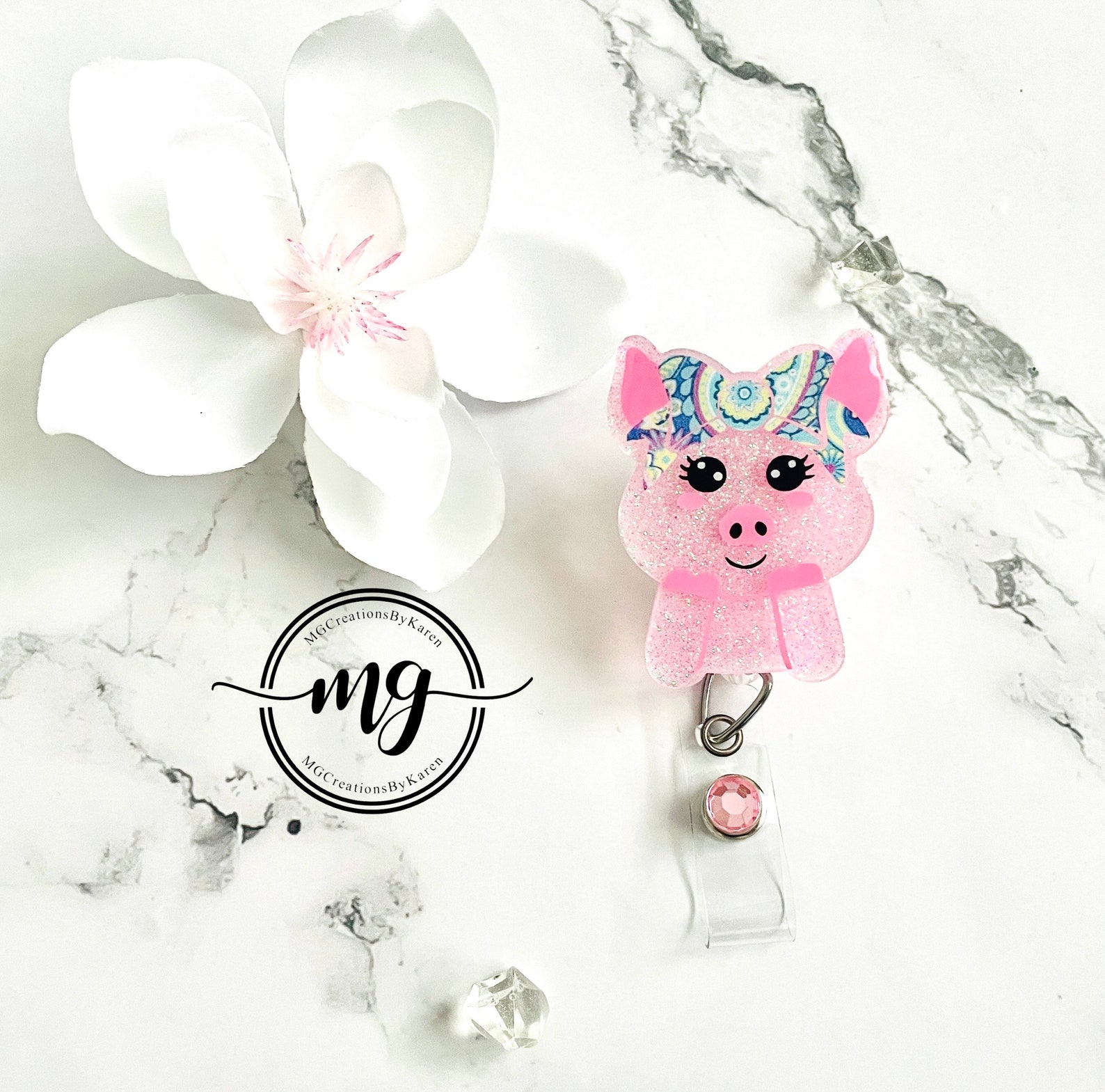 Pig Badge Reel Pig Reel Pig ID Clip Pig ID Holder Pig ID - Etsy