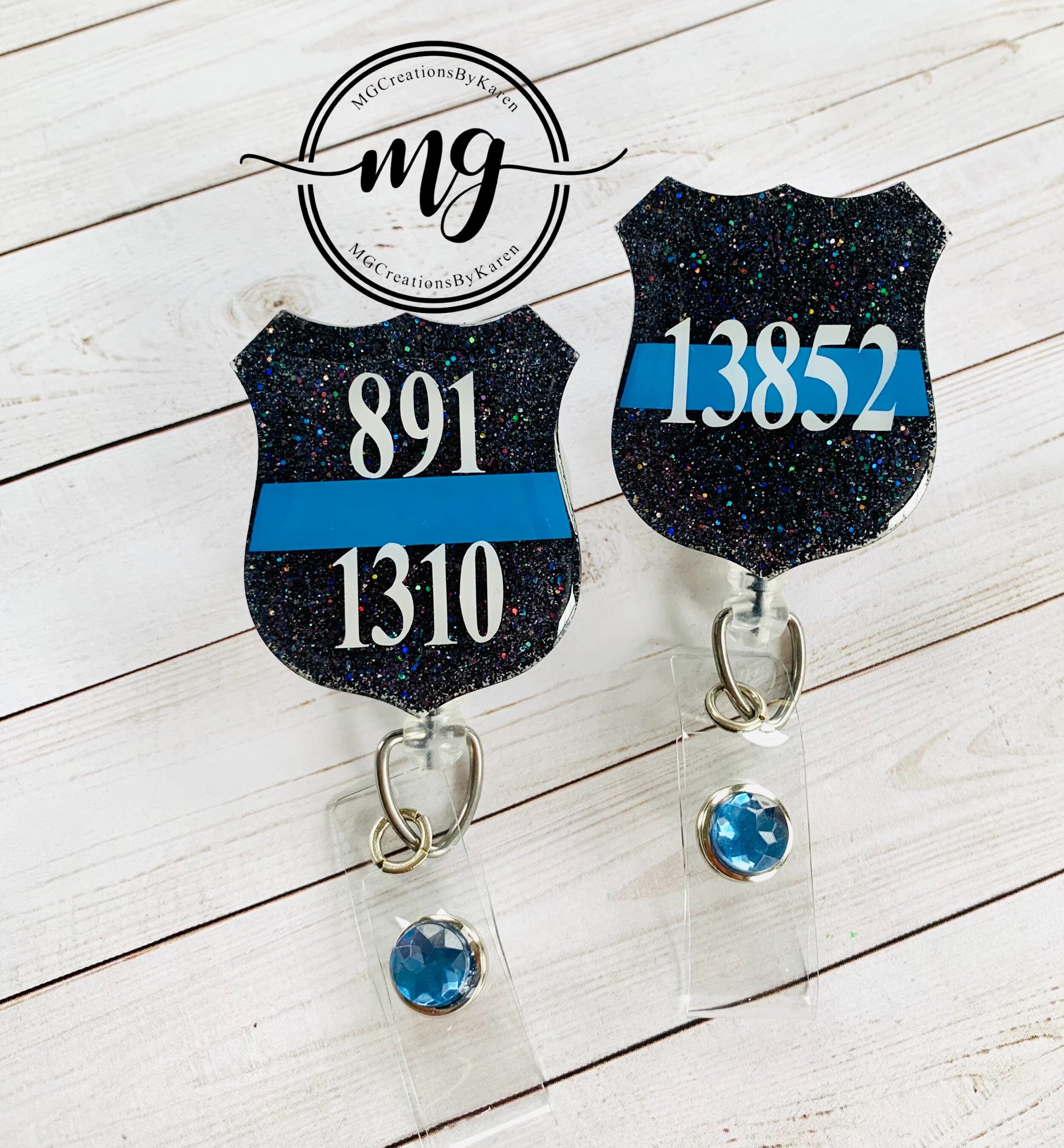 Thin Blue Line Badge Reel Police Badge Reel Law Enforcement - Etsy