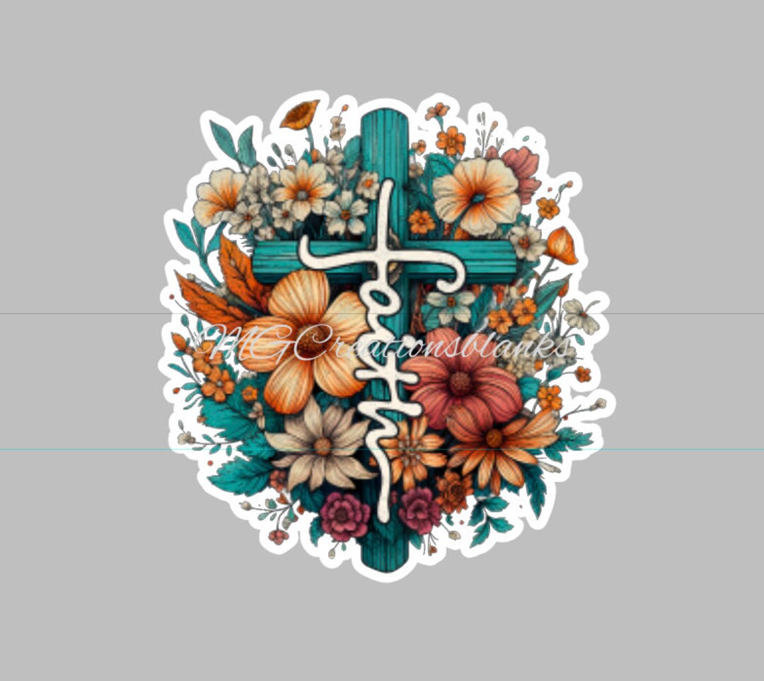 Faith Acrylic Blank for Badge Reel & Vinyl Decal, Acrylic Blank, Faith ...