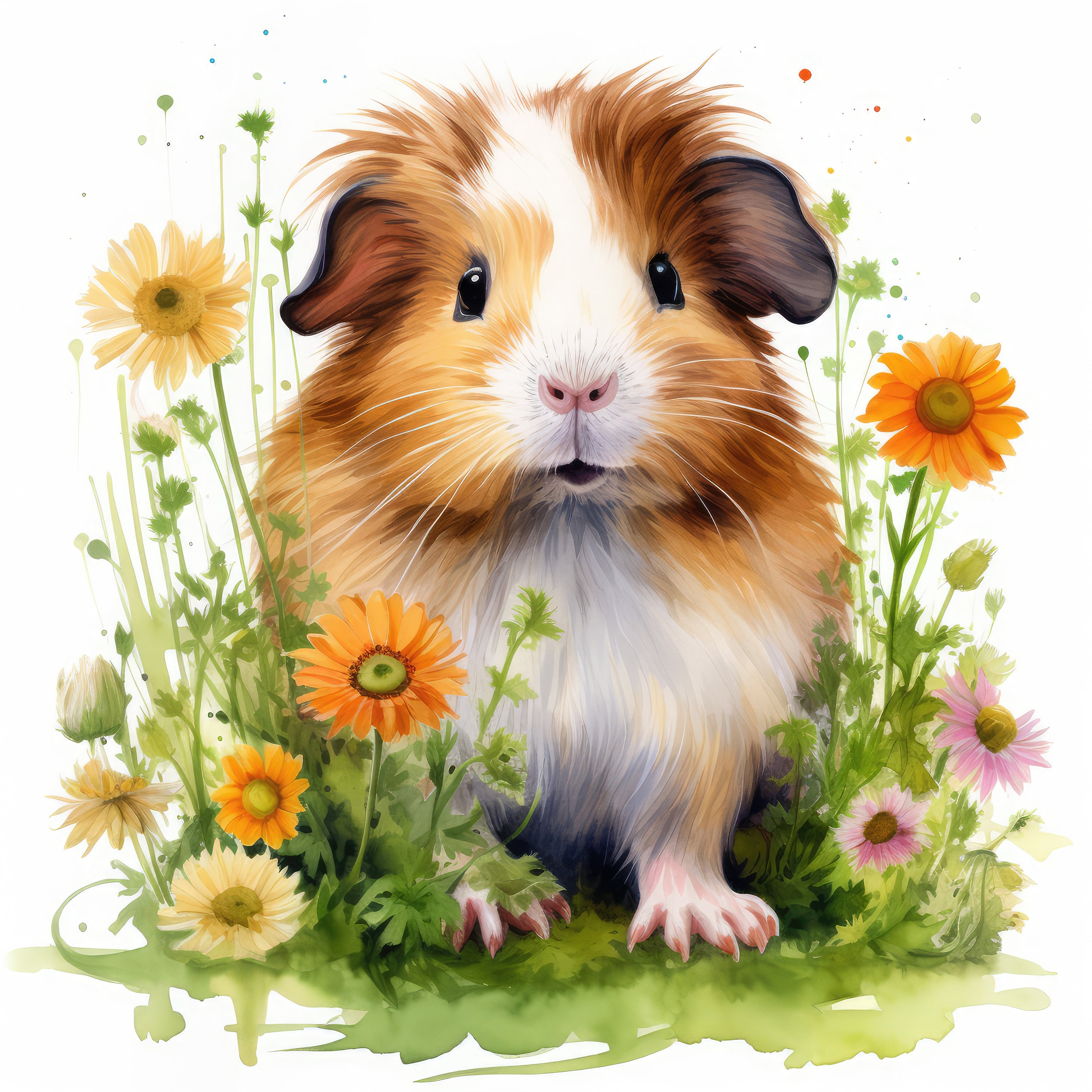 Cute Guinea Pig Clipart, 12 High Quality Jpgs, Digital Crafting ...