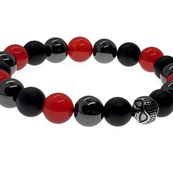 Red Beaded Bracelet - Etsy