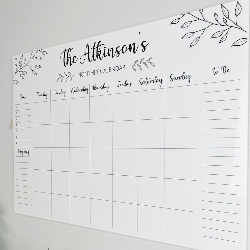 Dry Erase Menu Framed - Etsy UK