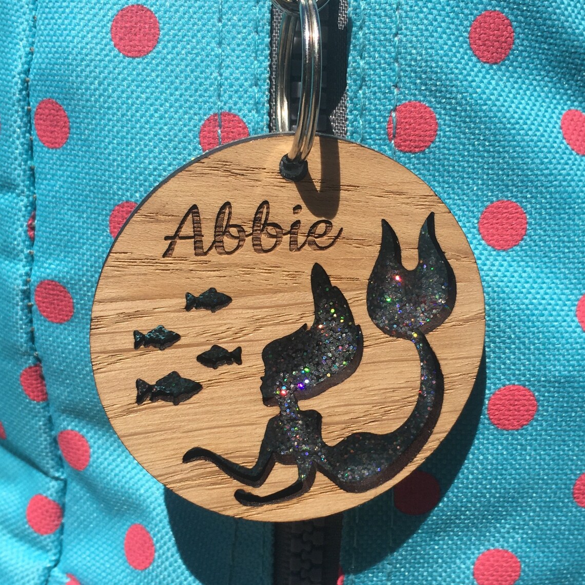 Mermaid Bag Tag Girls Name Tag Kids Bag Tag Mermaid Luggage - Etsy