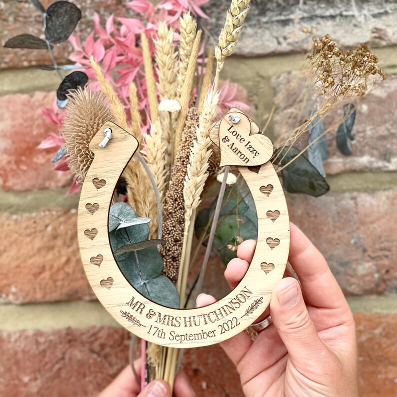 Personalised Good Luck Wedding Horseshoe Lucky Wedding - Etsy