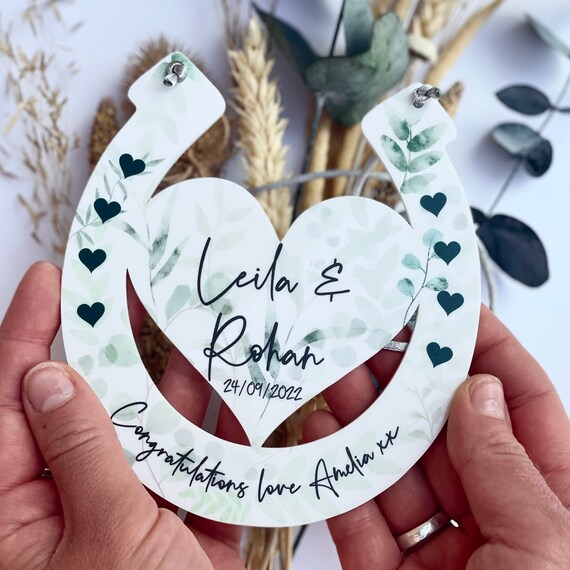 Personalised Good Luck Wedding Horseshoe Lucky Wedding - Etsy