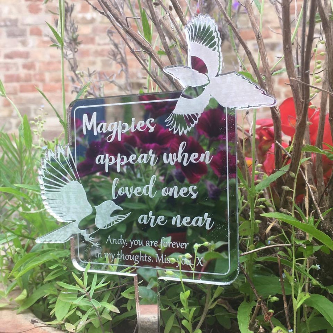 Personalised Memorial Plaque Outdoor Plaque With Stake Mirrored Grave ...