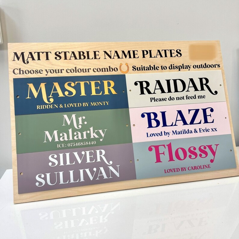 Stable Door Sign Horse Name Plate Stable Plaque - Etsy
