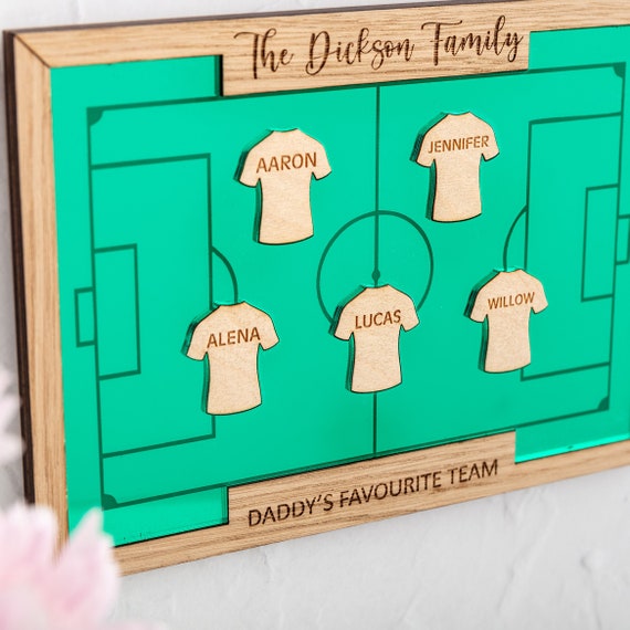 Personalised Family Football Team Plaque Personalised Fathers - Etsy