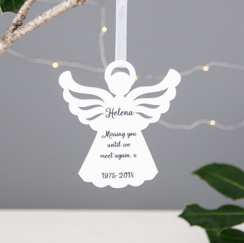 Hanging Angel Tree Decoration Personalised Angel Memorial | Etsy