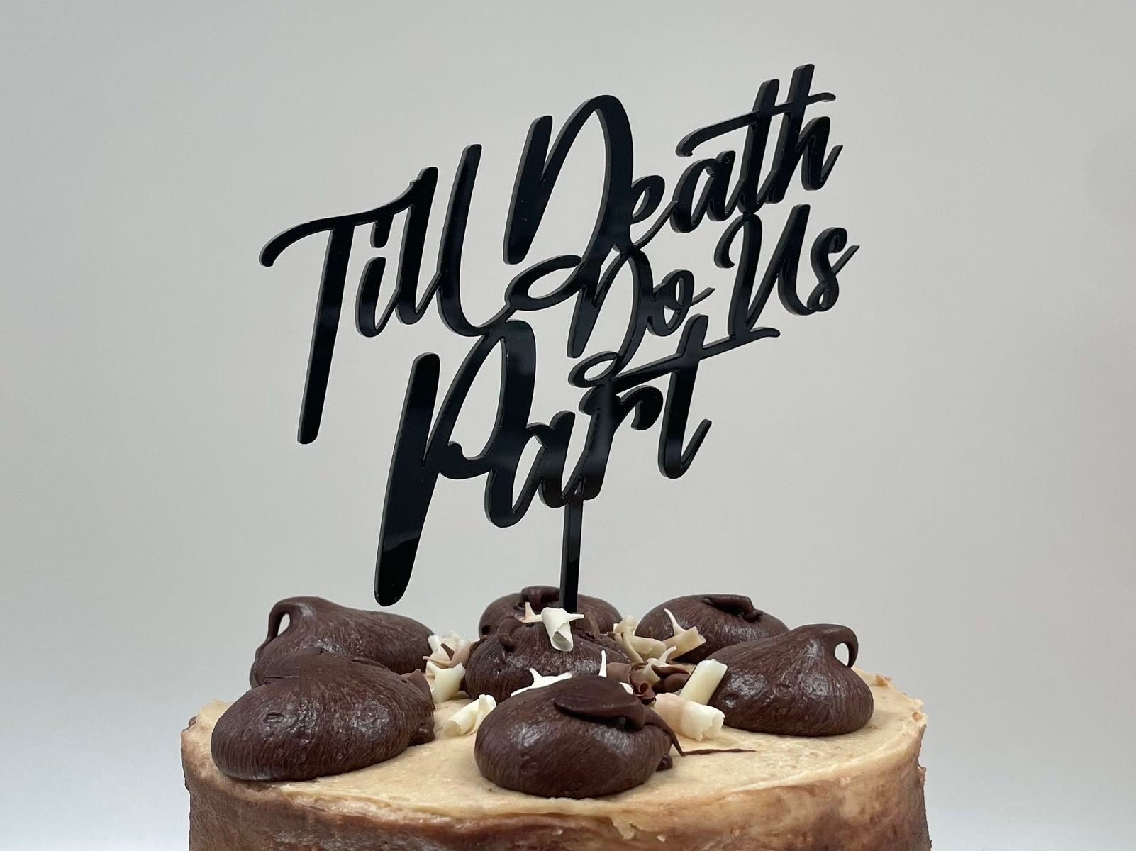 Till Death Do Us Part Cake Topper Halloween Wedding Decor - Etsy
