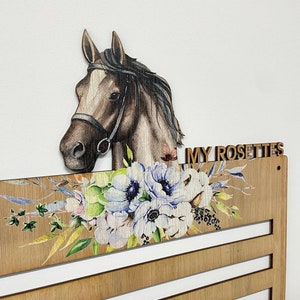 My Rosettes, Horse Rosette Display Holder, Personalised Gift for Horse ...