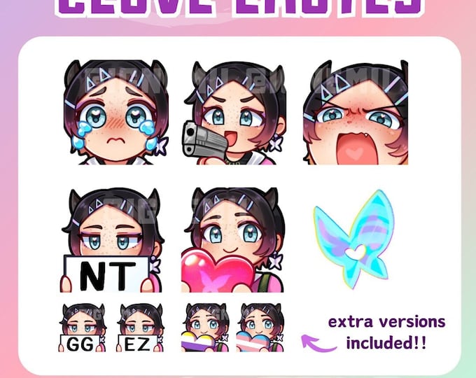 VALORANT CLOVE Emotes, Valorant Agent Emotes, Twitch Discord Youtube ...